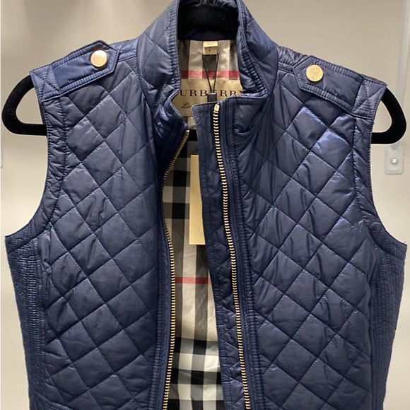 Burberry | Jackets & Coats | Burberry Vest Navy Blue | Poshmark
